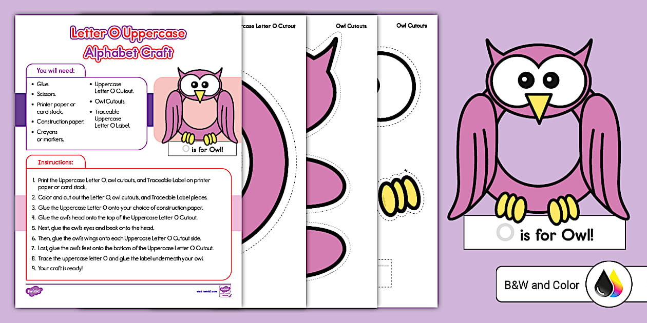 Letter O Uppercase Alphabet Craft (teacher made) - Twinkl