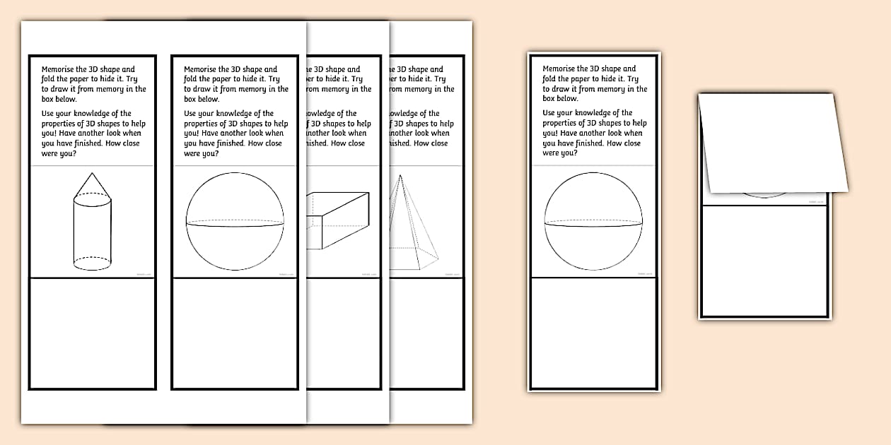 👉 3D Shapes Draw From Memory Activity (Teacher-Made)