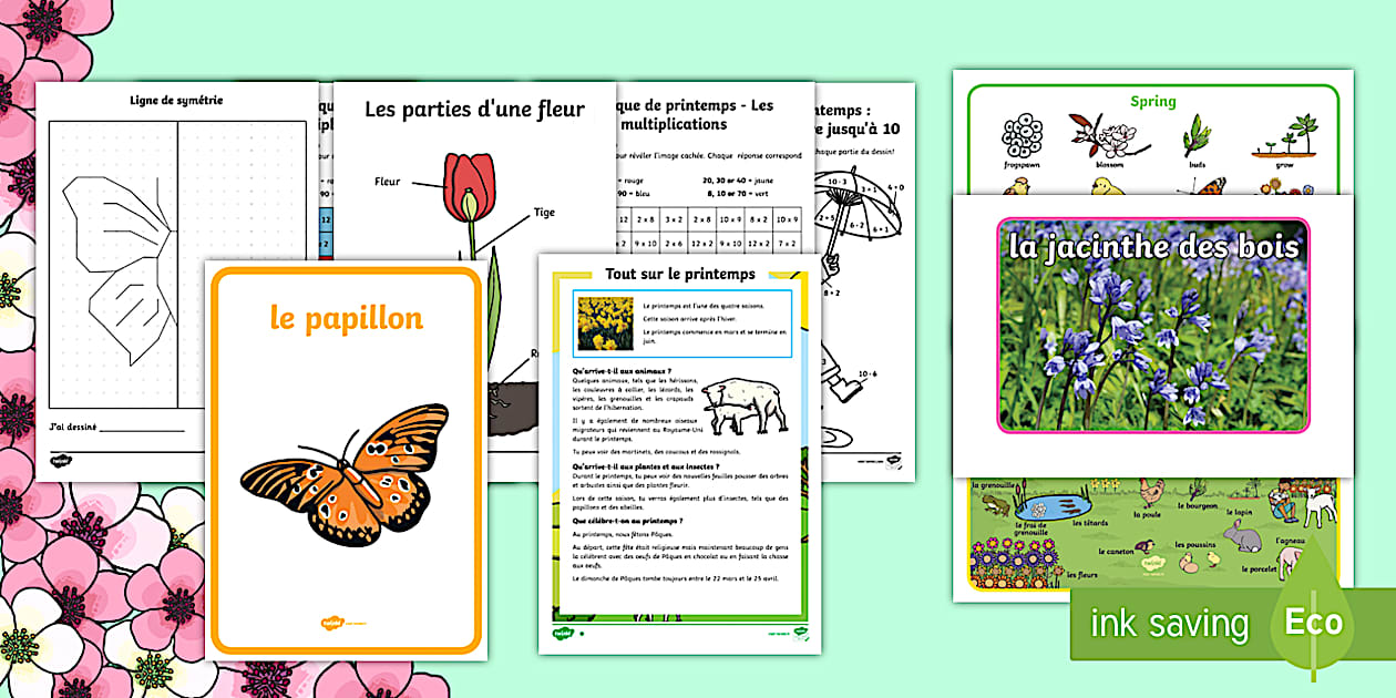 Pack de ressources : Le printemps (teacher made) - Twinkl