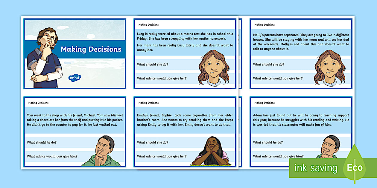 Making Decisions Question Cards (Teacher-Made) - Twinkl