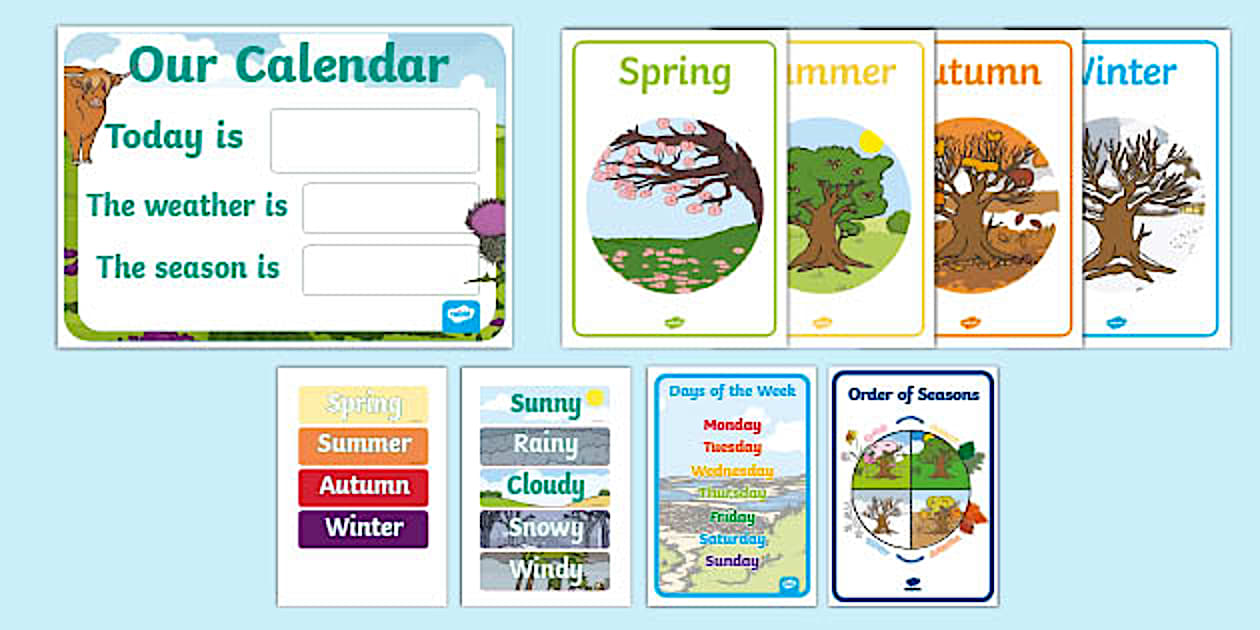 Seasons Classroom Display Pack - Printable Classroom Decor