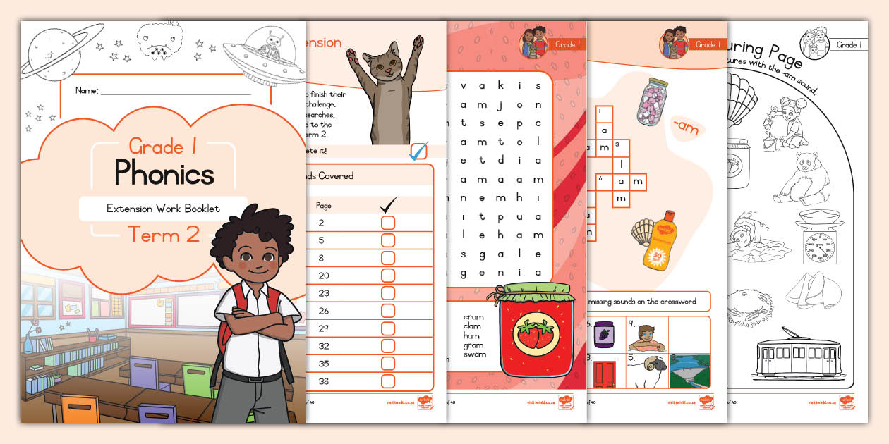 Gr 1 Phonics T2 - Extension Work Booklet (CAPS Aligned)