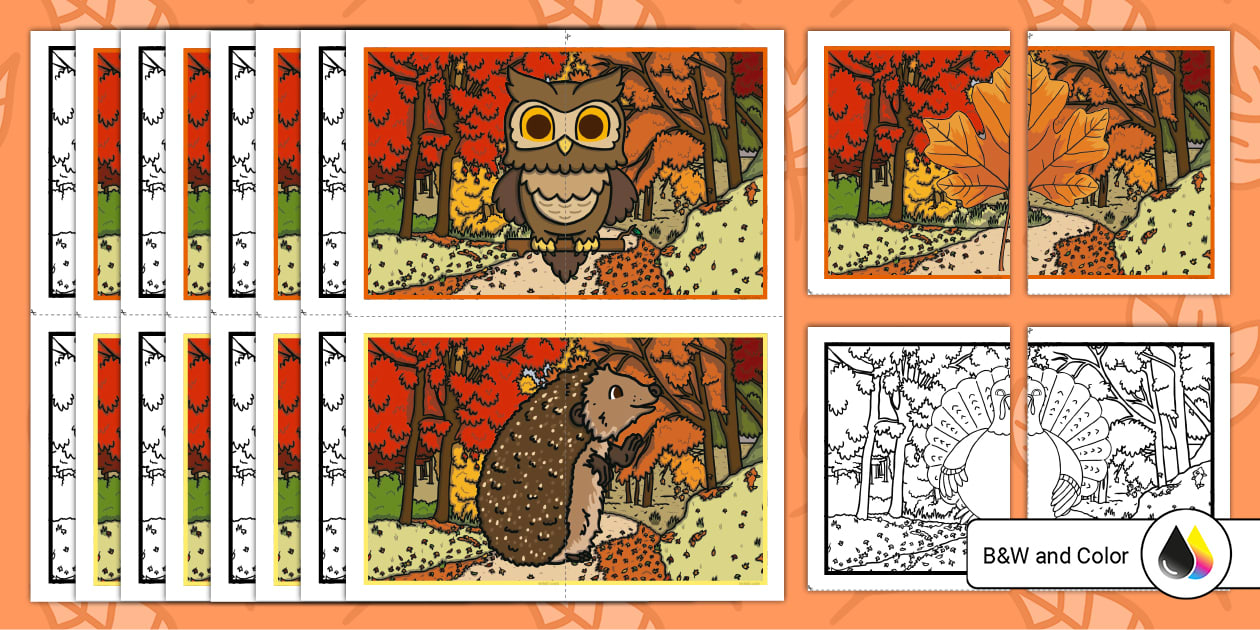Early Childhood Fall Busy Bag Puzzles