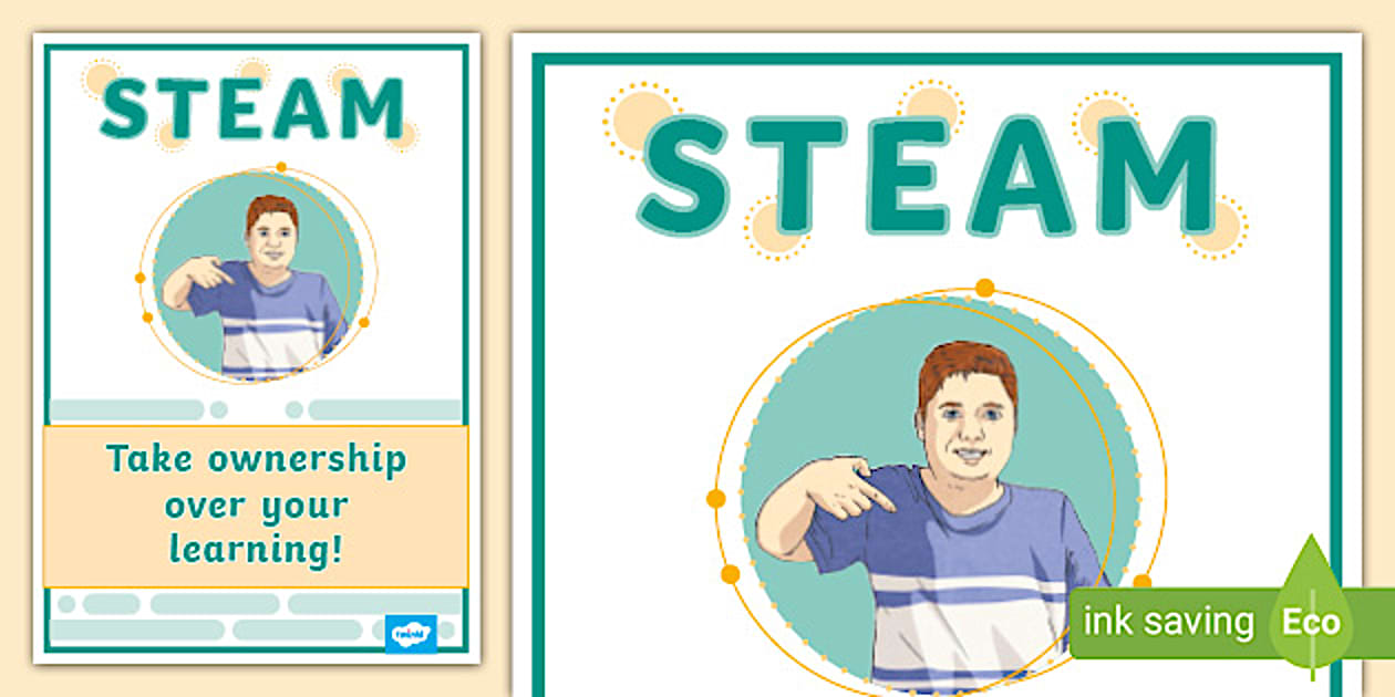 STEAM Take Ownership Display Poster (teacher made) - Twinkl