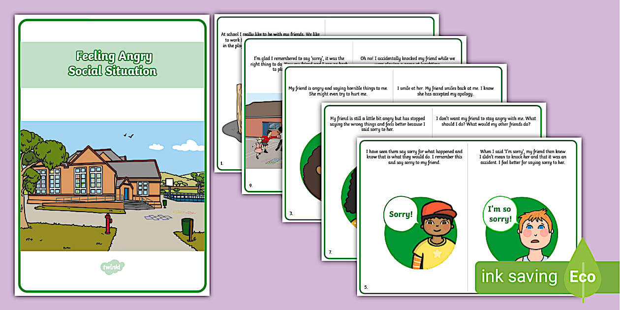 Feeling Angry Social Situation (teacher made) - Twinkl