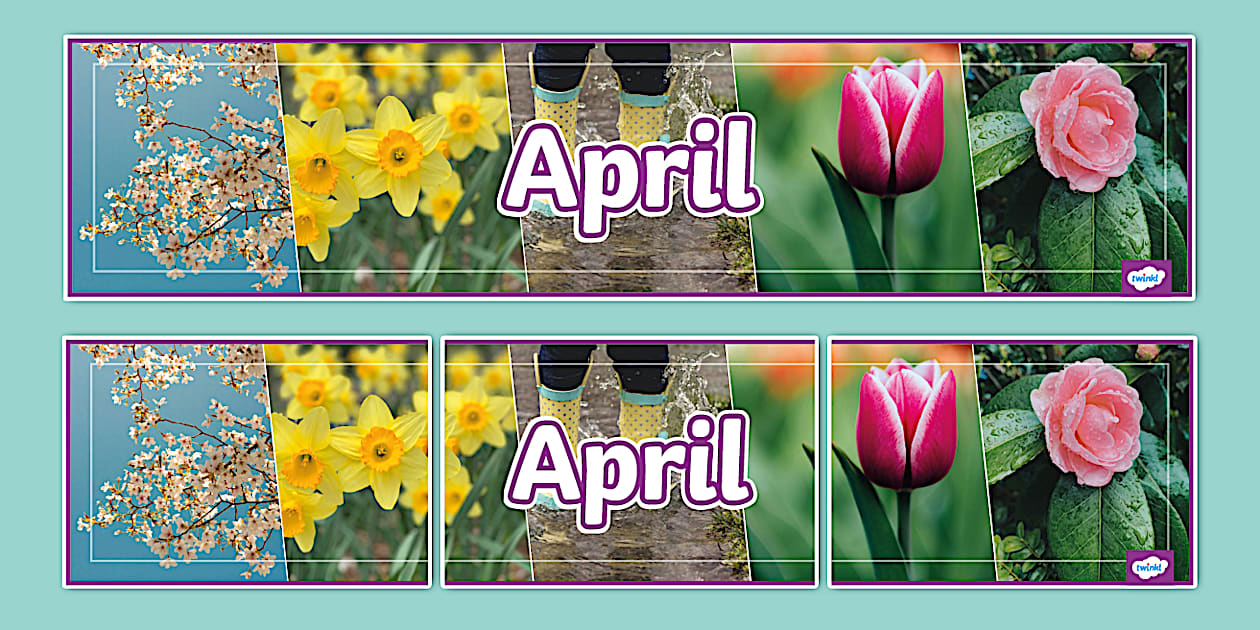 April Photo Display Banner (teacher made) - Twinkl