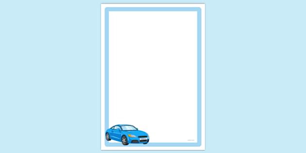 Nice Car Page Border | Page Borders | Primary | Twinkl