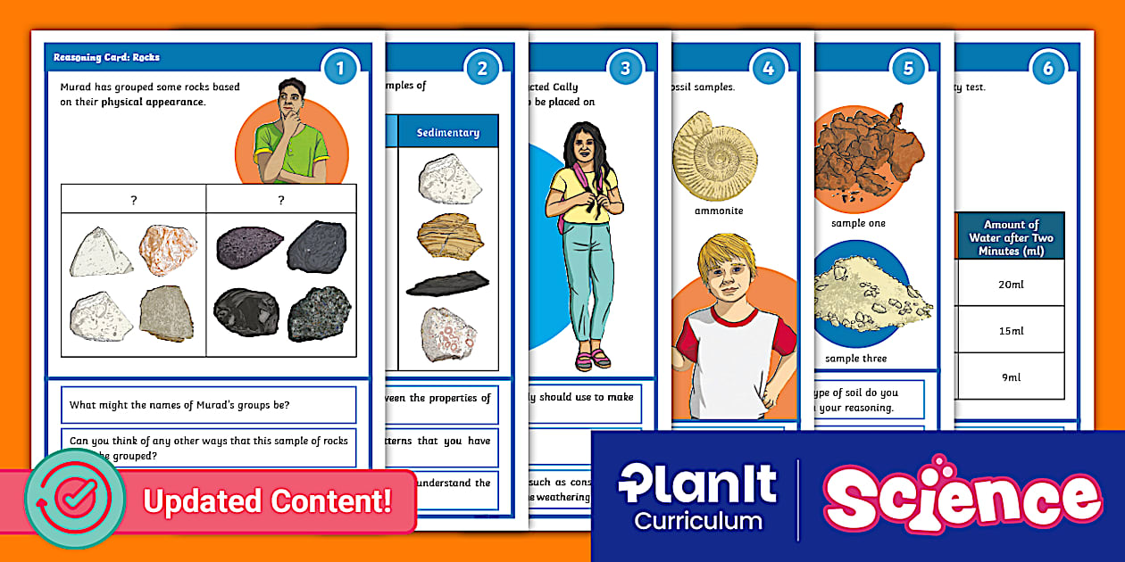 Science: Rocks: Year 3 Reasoning Cards (teacher made)