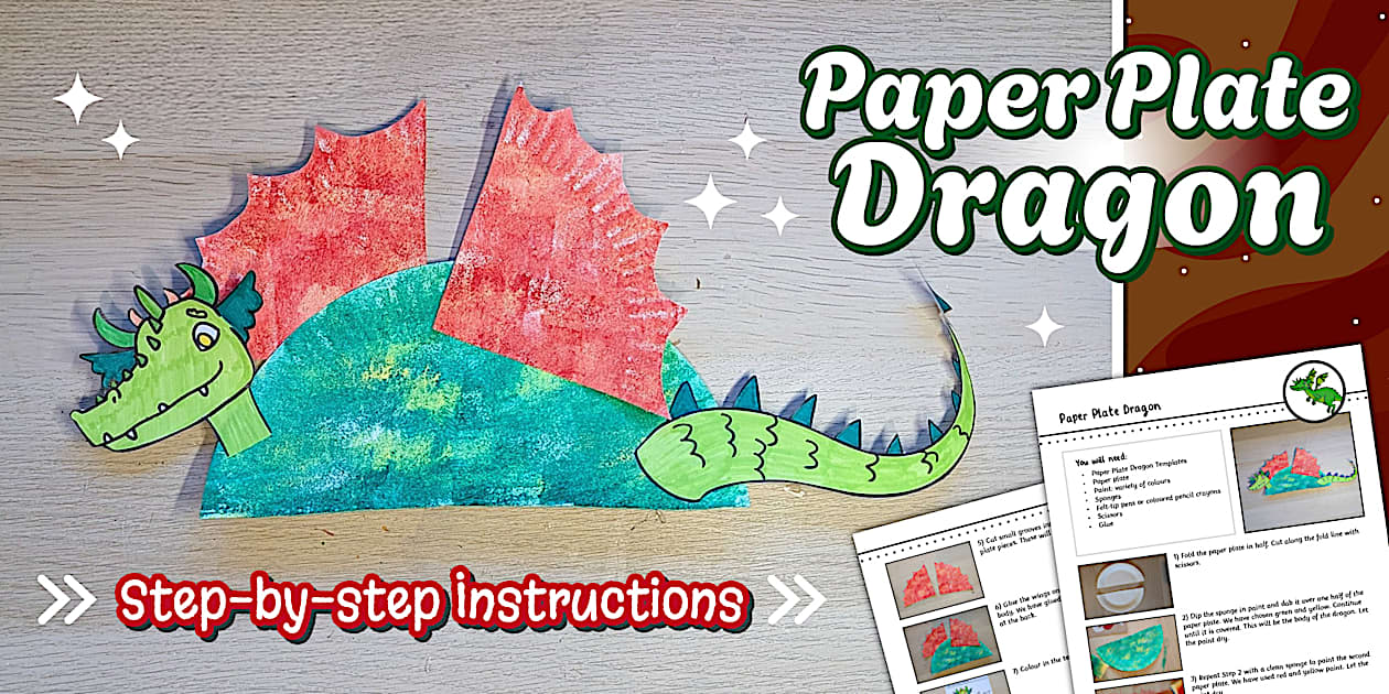 Paper Plate Fairy Tale Dragon Craft