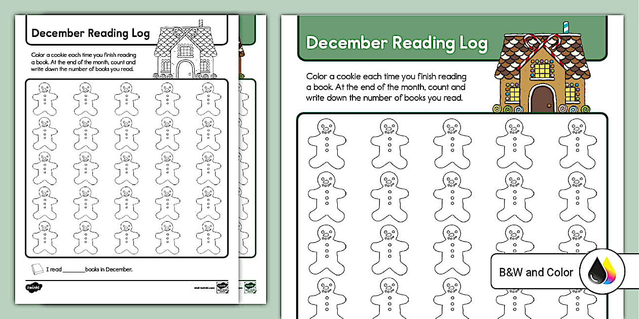 December Reading Log (teacher made) - Twinkl