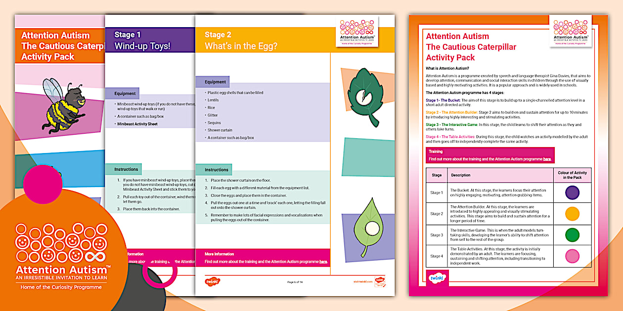 Attention Autism The Cautious Caterpillar Activity Pack