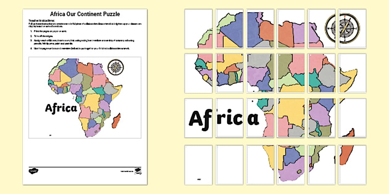 Africa Puzzle | Our Continent Map | Geography | Displays