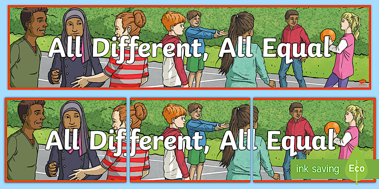 All Different All Equal Display Banner - Twinkl