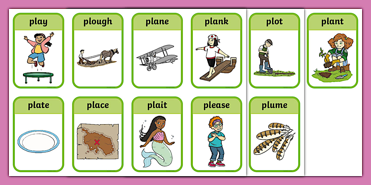 Dyslexic PL Sound Flash Cards (teacher made) - Twinkl