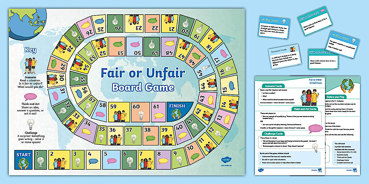 Fair or Unfair Board Game (Hecho por educadores) - Twinkl