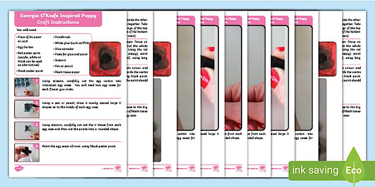 Georgia O'Keefe-Inspired Poppy Art Activity for KS2