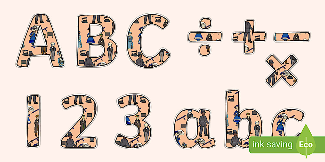 Victorian Lettering for Display - A4 (teacher made) - Twinkl