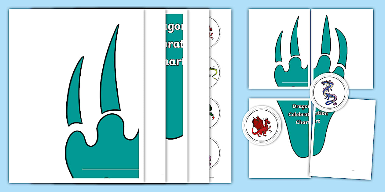 Dragons Celebration Chart (Lehrer gemacht) - Twinkl