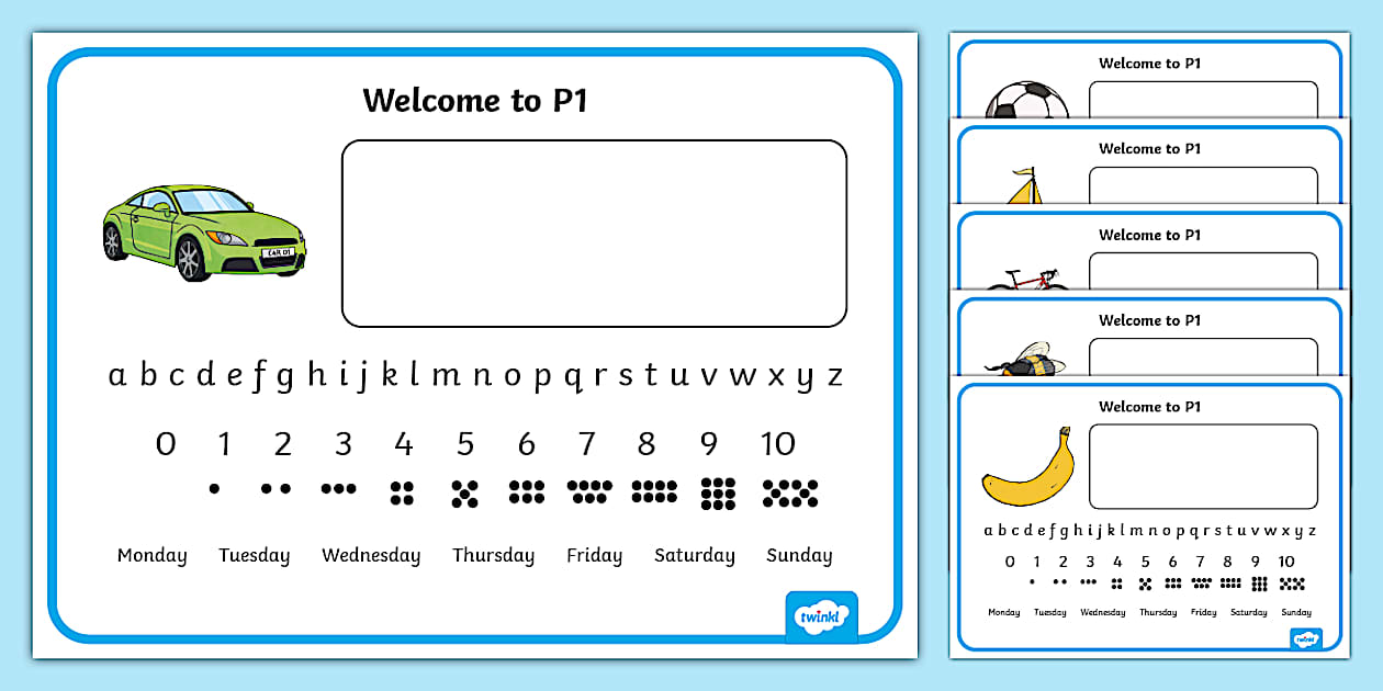Welcome to P1 Desk Mat (teacher made) - Twinkl