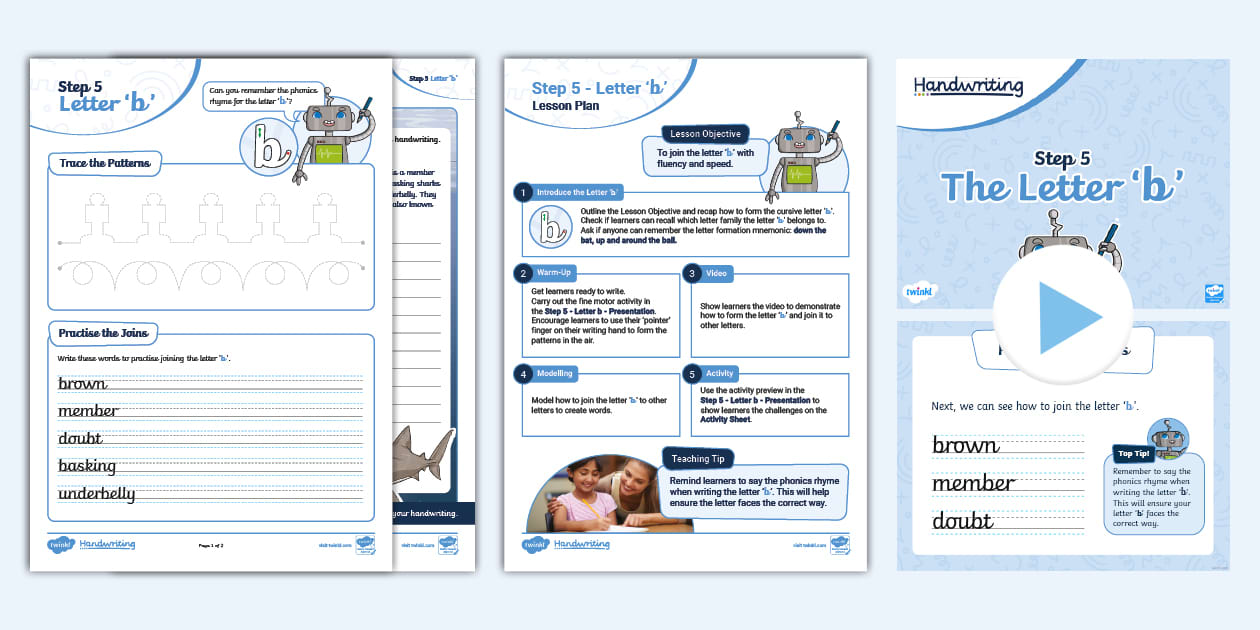 Step 5 Joined Handwriting Letter ‘b’ Pack (Teacher-Made)