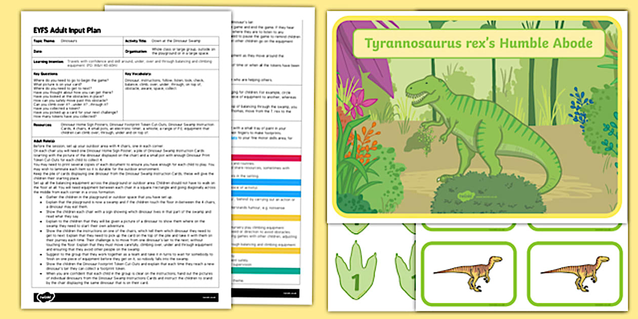 EYFS Down at the Dinosaur Swamp Adult Input Plan and Resource Pack