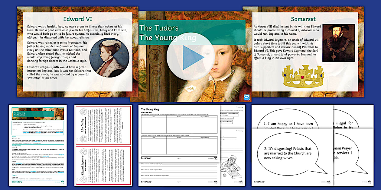 The Tudors Lesson 4: The Young King Lesson Pack - Twinkl