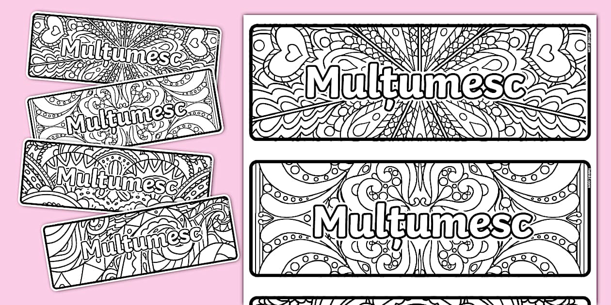 Ziua Cuvântului Mulțumesc – Semne de carte mindfulness