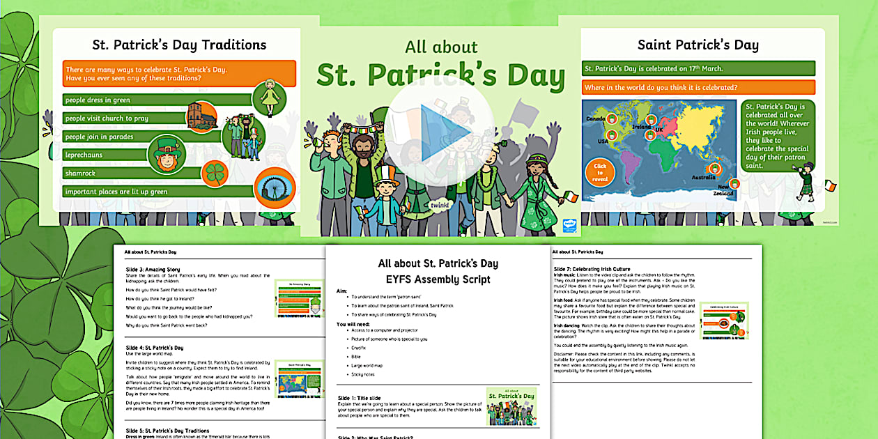 EYFS All about St. Patrick's Day Assembly Pack - Twinkl