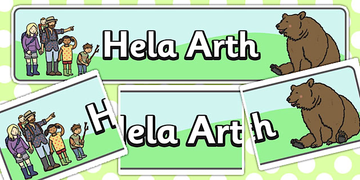 Bear Hung Display Banner (Welsh) (teacher made) - Twinkl