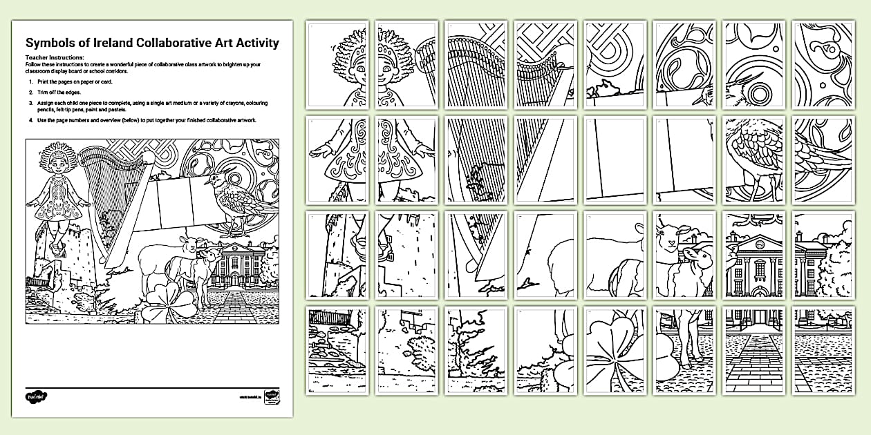 Symbols of Ireland Collaborative Art Activity