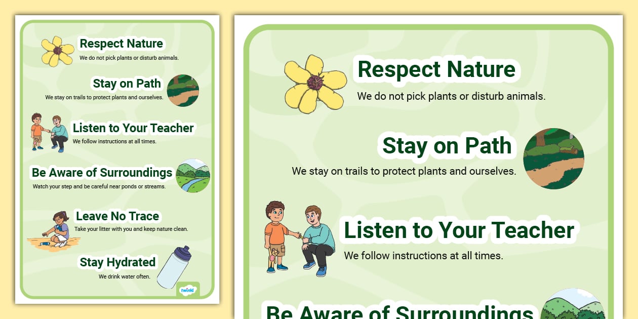 Singapore Outdoor Learning Rules Poster (teacher made)