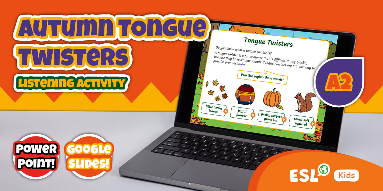 ESL Autumn Tongue Twisters {Kids}