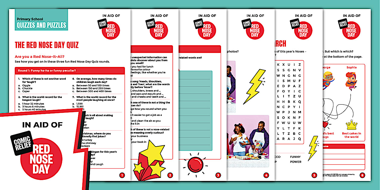 FREE! - Comic Relief: Red Nose Day Activities Pack - Twinkl
