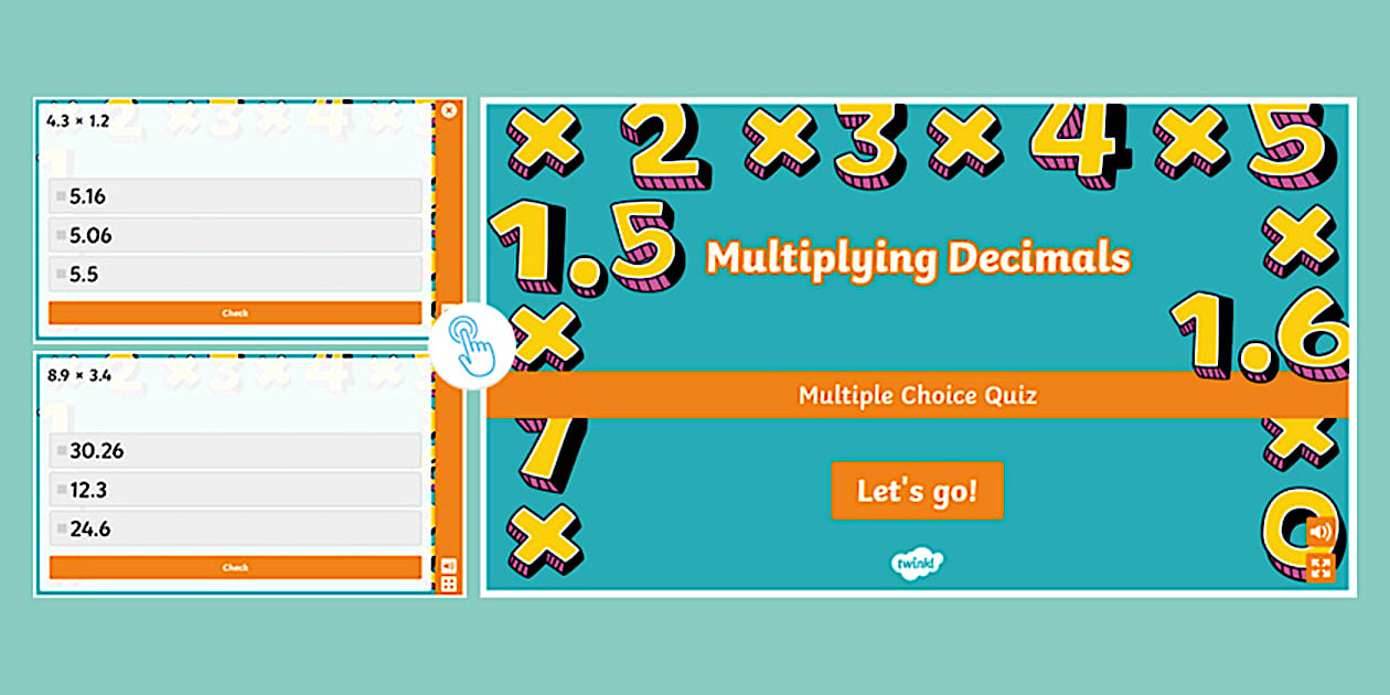 Seventh Grade Multiplying Decimals Interactive Quiz - Twinkl
