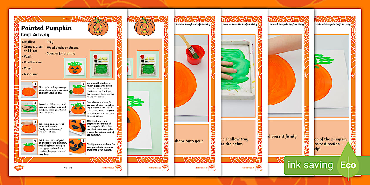 Painted Pumpkins Craft Instructions - Twinkl