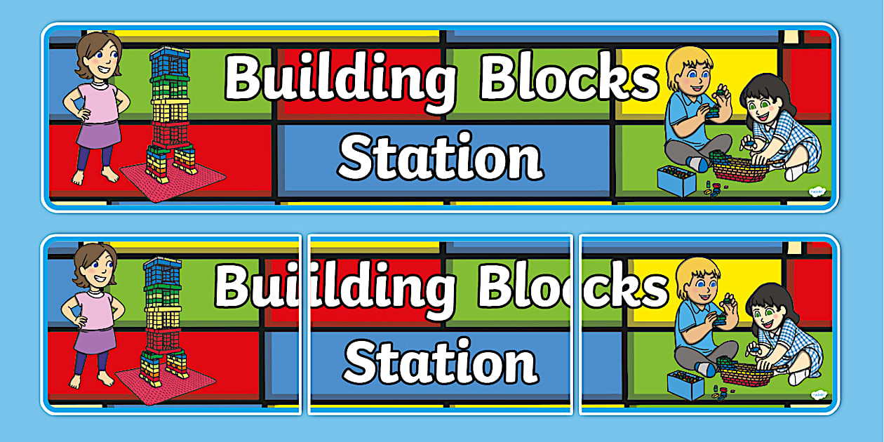 * NEW * Building Blocks Station Display Banner - Twinkl
