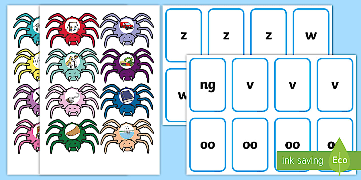 Spider Splat Phonics Group 5 Game (teacher made) - Twinkl