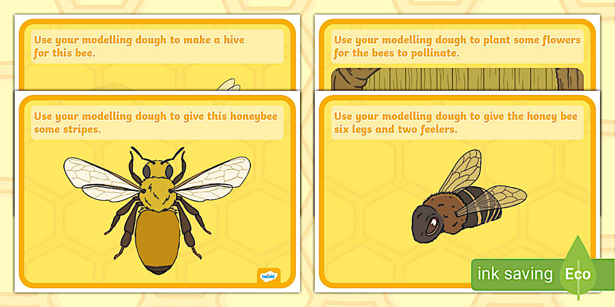 World Bee Day Modelling Dough Mats (teacher made) - Twinkl