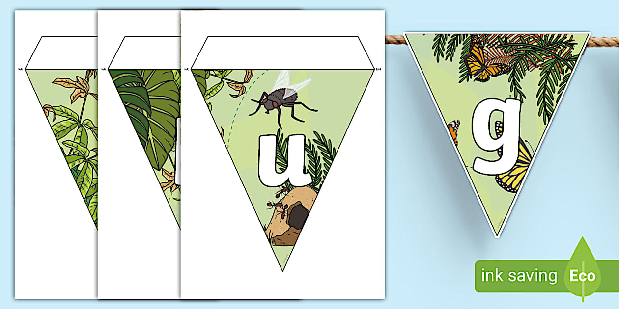 Bug World Display Bunting - Twinkl - EYFS (teacher made)