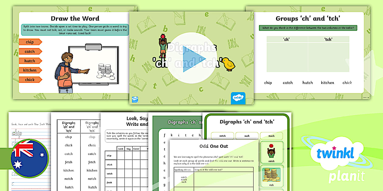 Year 1 Spelling: Digraph 'ch' and 'tch'