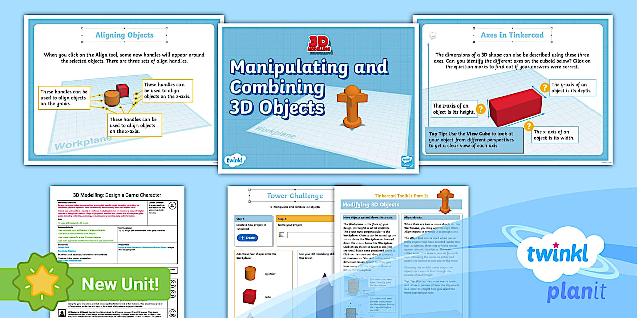 Computing: 3D Modelling: Combining Objects Year 6 Lesson 3