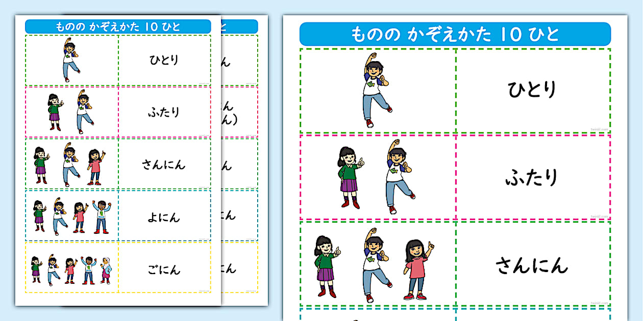 未就学児の数の数え方を紹介 人数｜How to Count in Japanese｜Twinkl