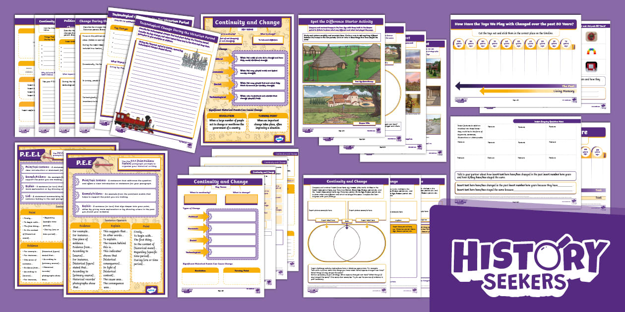 Showing Progression in History: Continuity and Change Editable Teaching