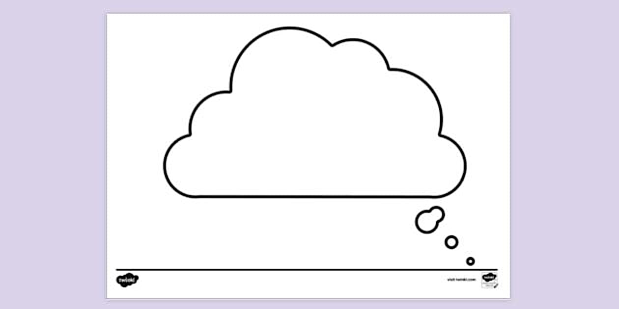 Thought Bubble Colouring 5 | Colouring Sheets - Twinkl