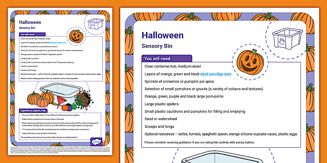 Halloween Sensory Bin | Sensory Activities | Twinkl - Twinkl