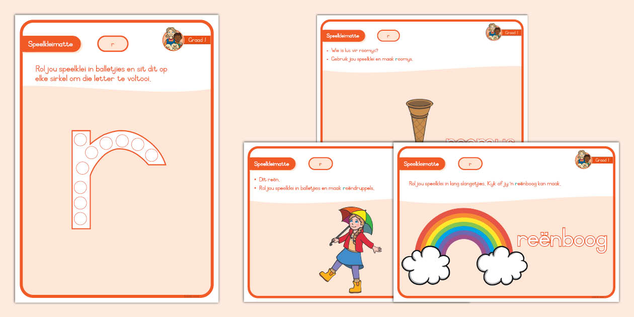Graad 1 Klanke Speelkleimatte r (Teacher-Made) - Twinkl