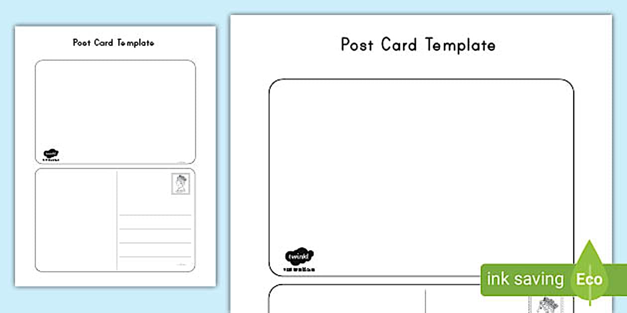 Printable Downloadable Postcard Template | Twinkl USA