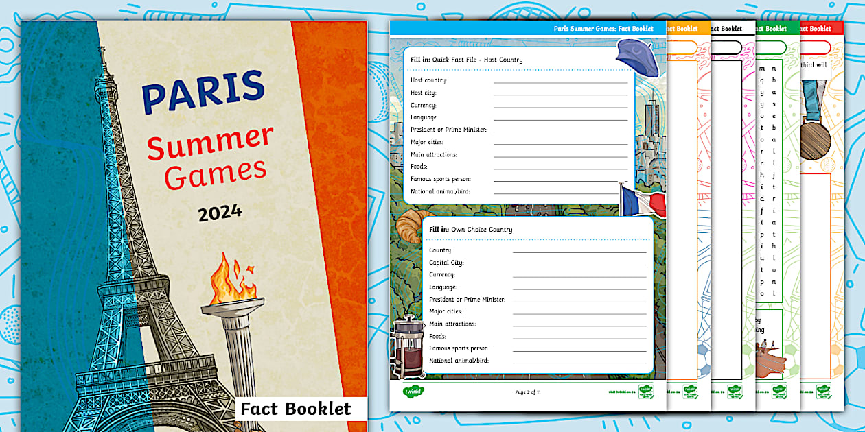 Paris Olympics Booklet For Kids | Intermediate Phase