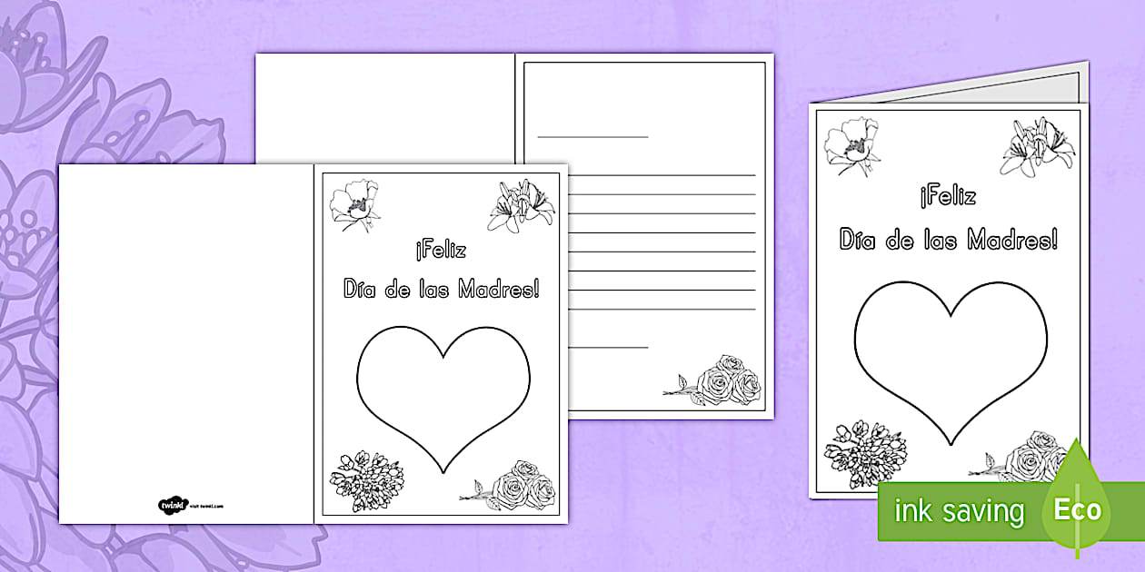 Tarjeta Para El Día De Las Madres Manualidades Guía De Trabajo