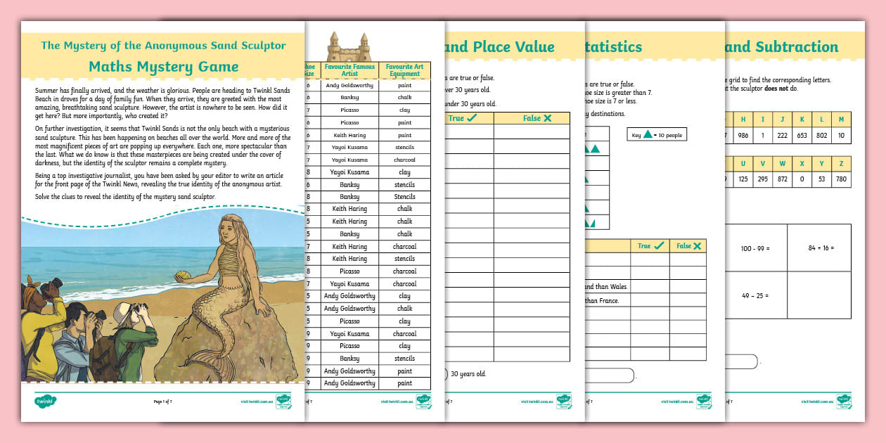 Year 3 The Mystery of the Anonymous Sand Sculptor - Twinkl